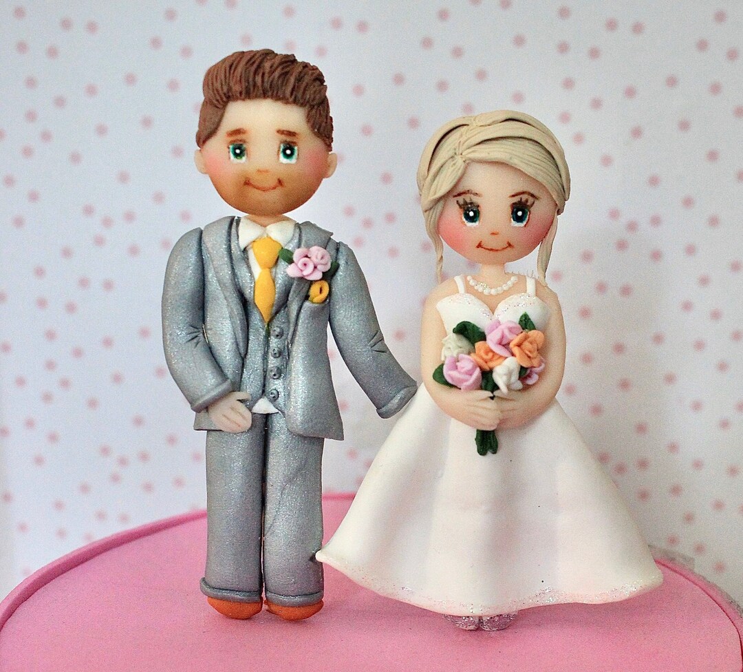 Custom Wedding Cake Topper Figurine, Wedding Cake Topper Bride Groom ...