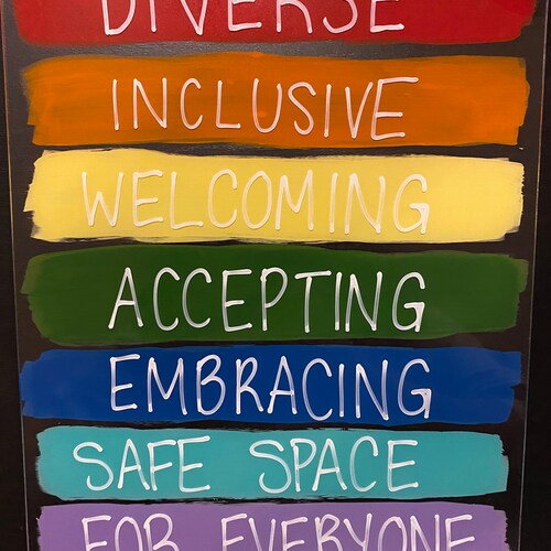 8x10 CUSTOMIZABLE COLORS Inclusion Safe Space Sign for - Etsy
