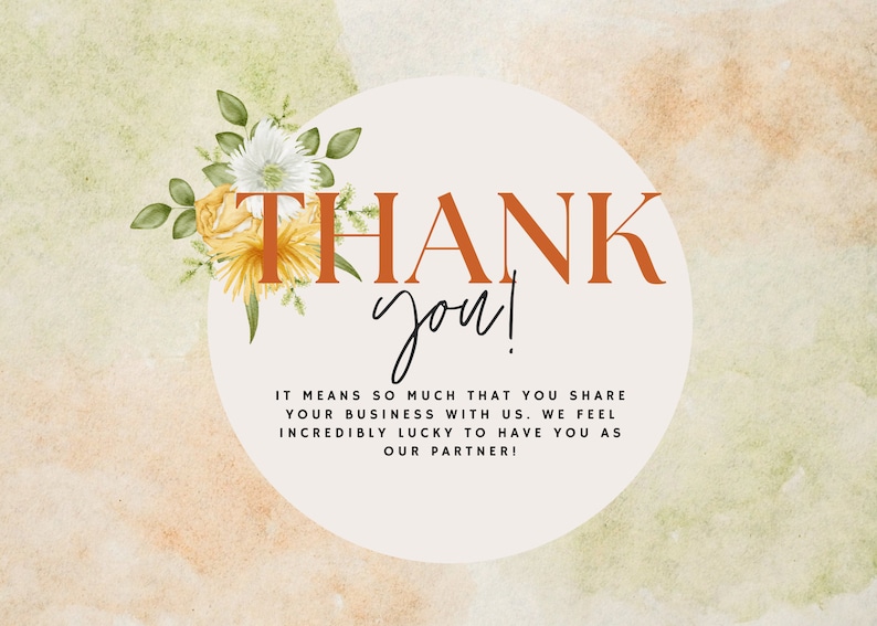 Partner Thank You - Client - Etsy