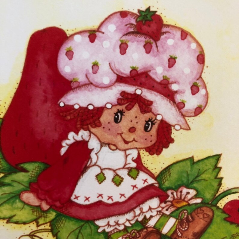Strawberry Shortcake Watercolor Print | Etsy