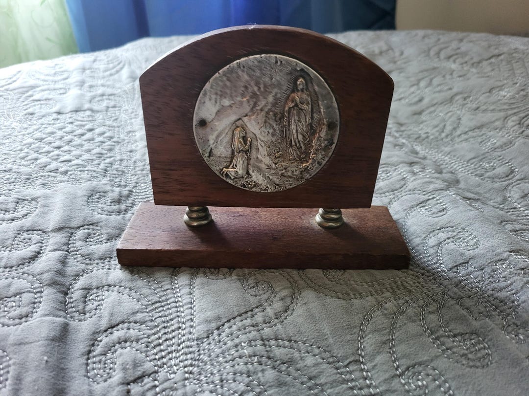 Vintage Art Deco Our Lady of Lourdes Shrine • 1930s French Religious ...
