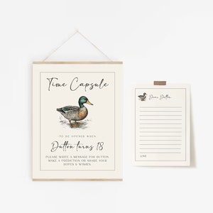 Duck Time Capsule Birthday Template | Editable One Lucky Duck 1st ...