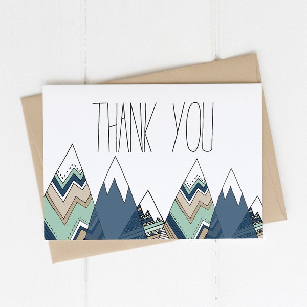 Mountain Thank You - Etsy