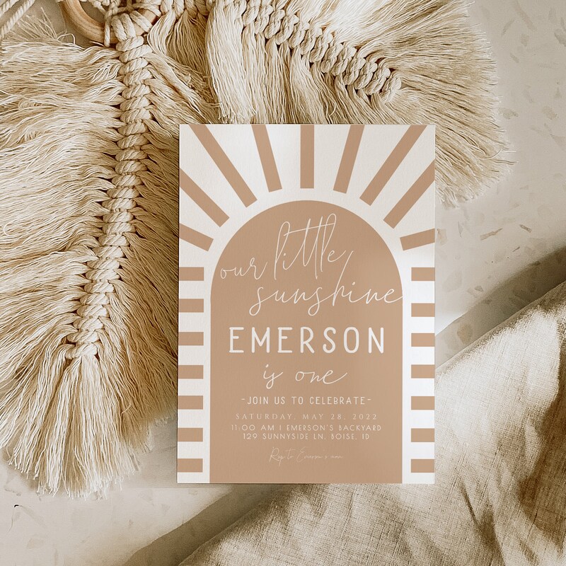 Sunshine Invitation - Etsy