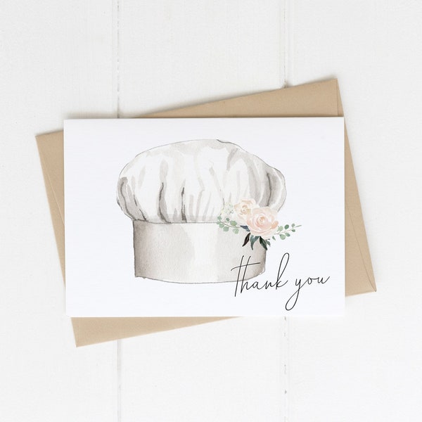 Chef Thank You Card - Etsy