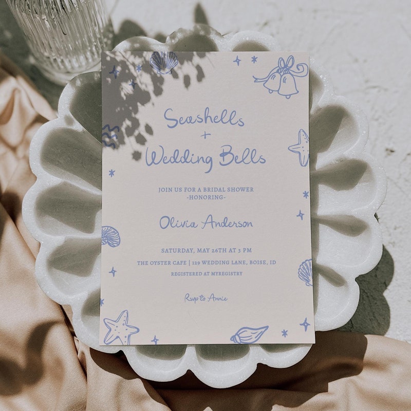Seashell Invitations - Etsy