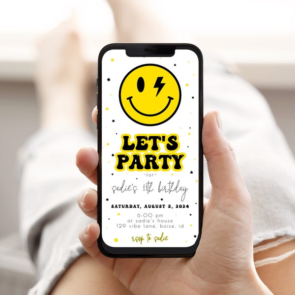 Lightning Bolt Invitation - Etsy