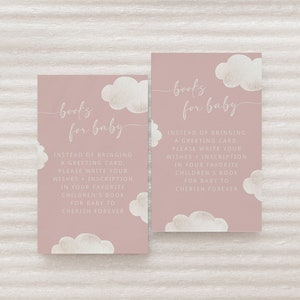 Cloud 9 Books for Baby Insert Template Editable We're on Cloud Nine ...