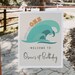 Surf 1st Birthday Welcome Sign Template | the Big ONE First Birthday ...