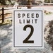 Speed Limit 2 Sign Template TWO Fast Race Car Birthday Party - Etsy