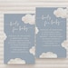 Cloud 9 Books for Baby Insert Template | Editable We're on Cloud Nine ...