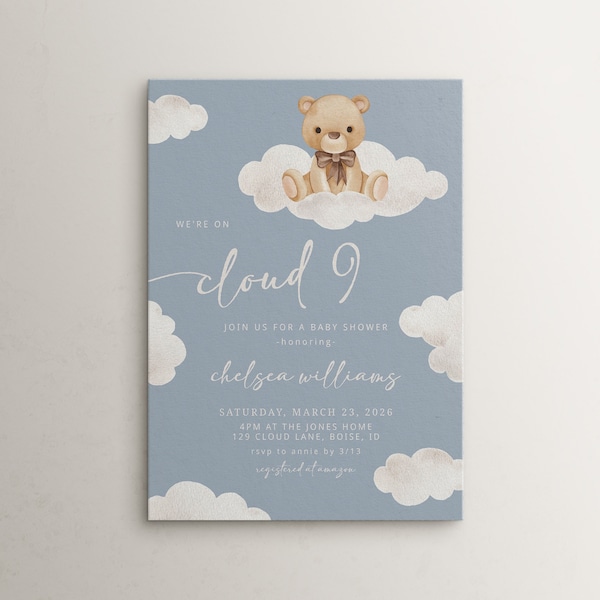 We're on Cloud Nine Baby Shower - Etsy