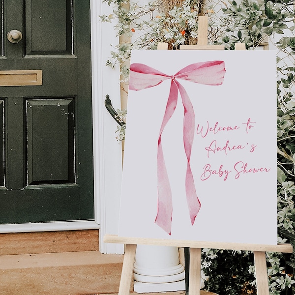 Welcome Sign Bow Baby Shower - Etsy