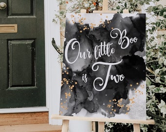 Editable Our Little Boo Birthday Party Invitation Halloween - Etsy