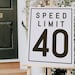 Speed Limit 40 Sign Template | 40th Birthday Party Sign | Speed Limit ...