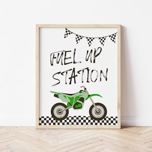 Editable Race Car Sign Template | Fuel up Station TWO Fast Birthday ...
