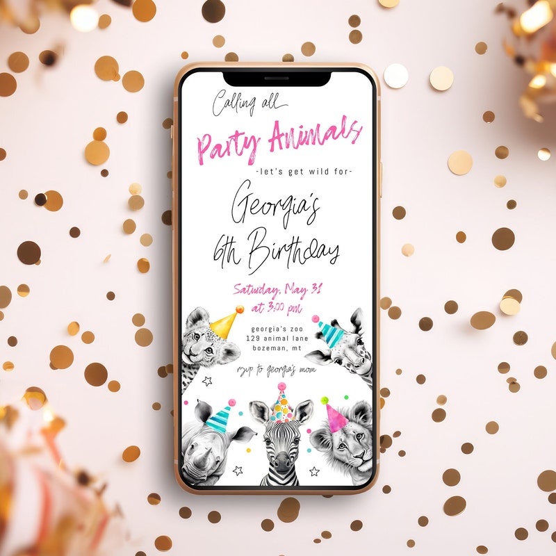 Party Animal Invite - Etsy