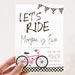 Bicycle Birthday Invitation Template for Girl | Editable Pink Bike Let ...