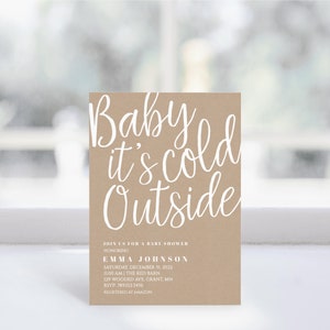 Baby It's Cold Outside Baby Shower Invitation Template | Gender Neutral ...