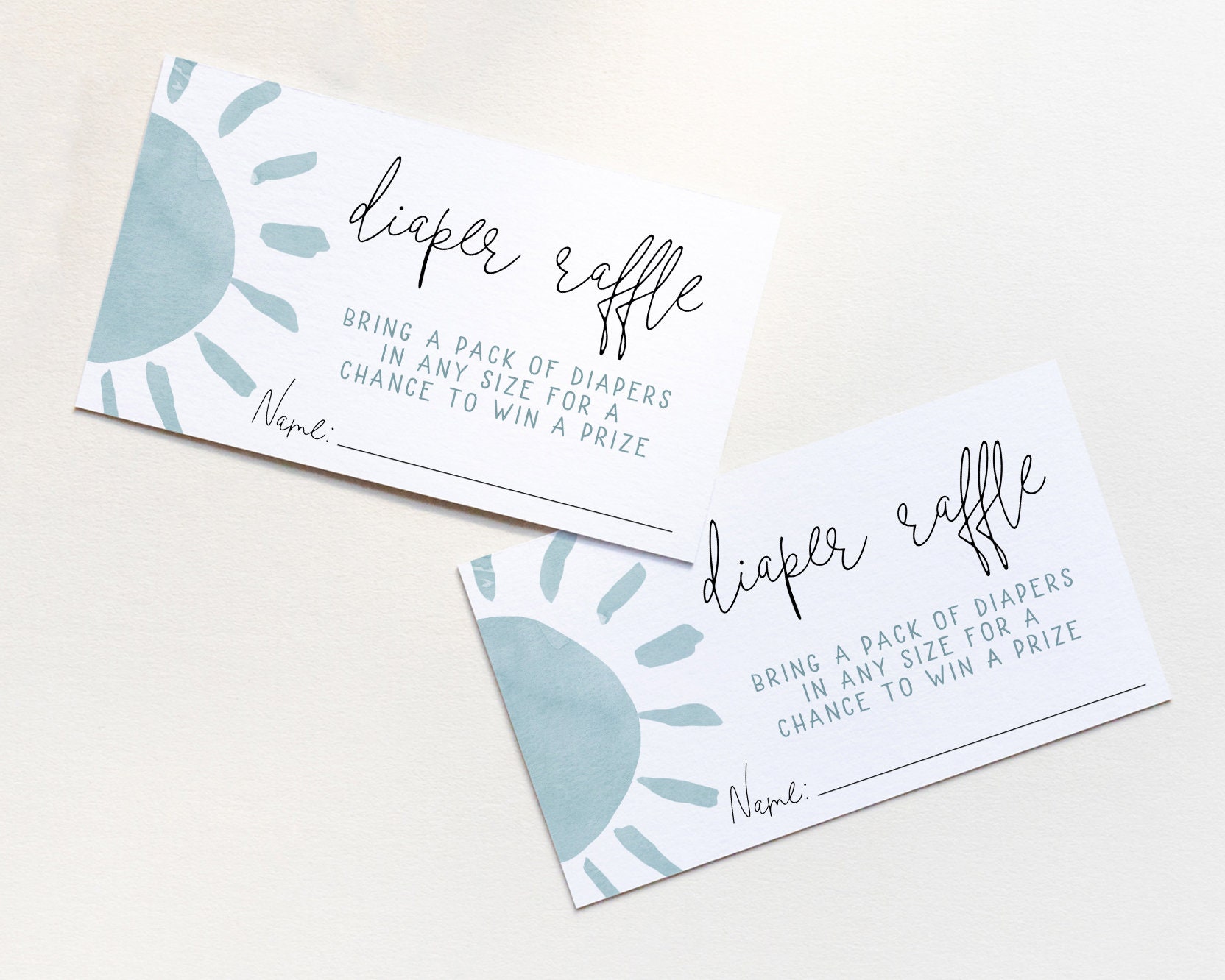 Sunshine Diaper Raffle Ticket Template A Little Sunshine is - Etsy