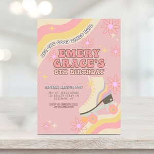 Roller Skate Birthday Invitation Template | Let the Good Times Roll ...