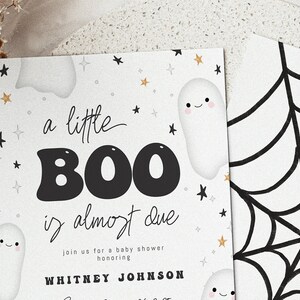 Little Boo Baby Shower Invitation Template Editable Gender Neutral ...