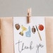 Sports Thank You Favor Tag Template Rookie Year 1st Birthday - Etsy
