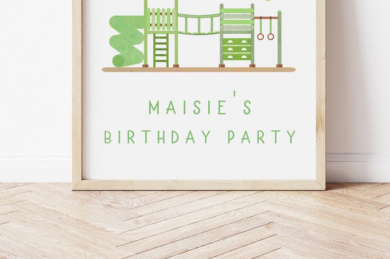 Playground Birthday Party Welcome Sign Outdoor Joint Park - Etsy