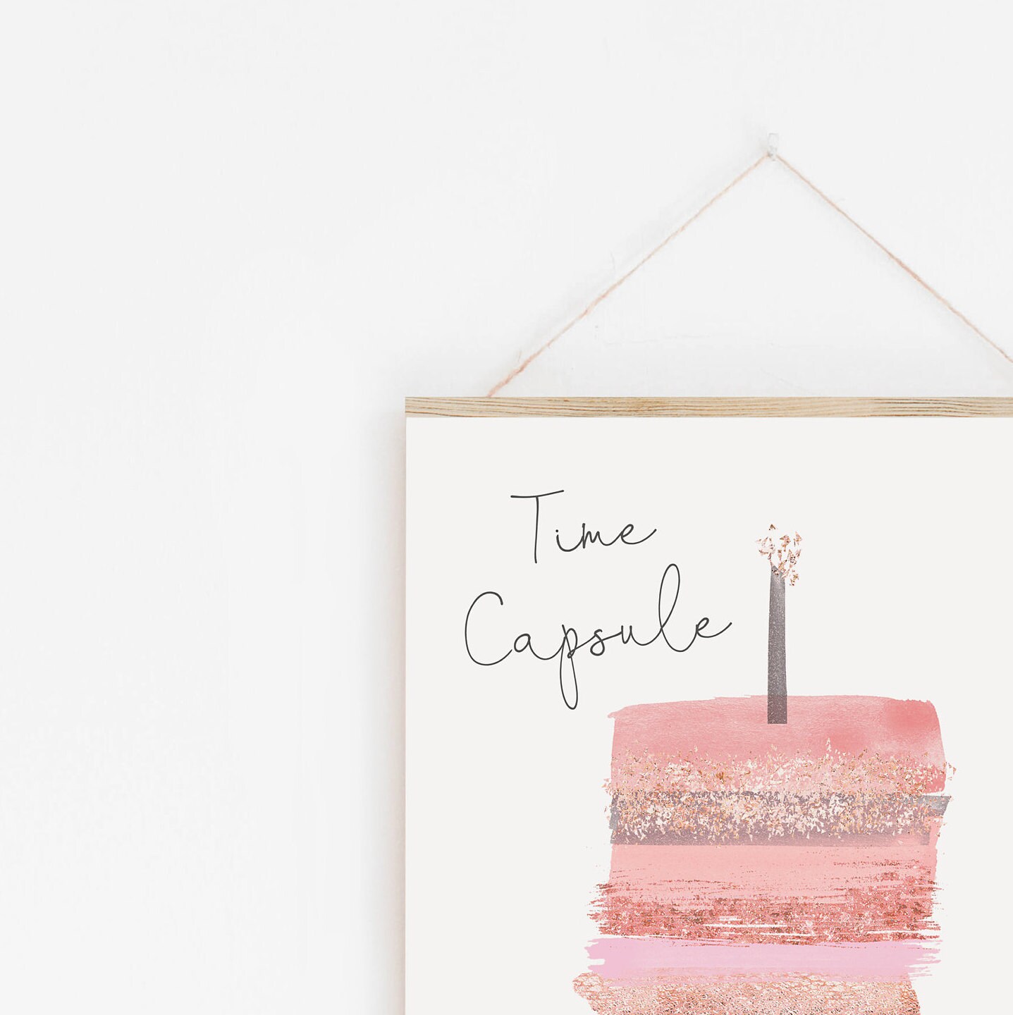 Pink 1st Birthday Time Capsule Sign Editable Time Capsule - Etsy