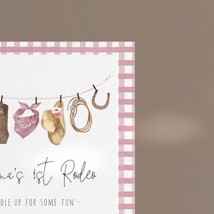 My 1st Rodeo Girl Birthday Invitation Template Our Little - Etsy