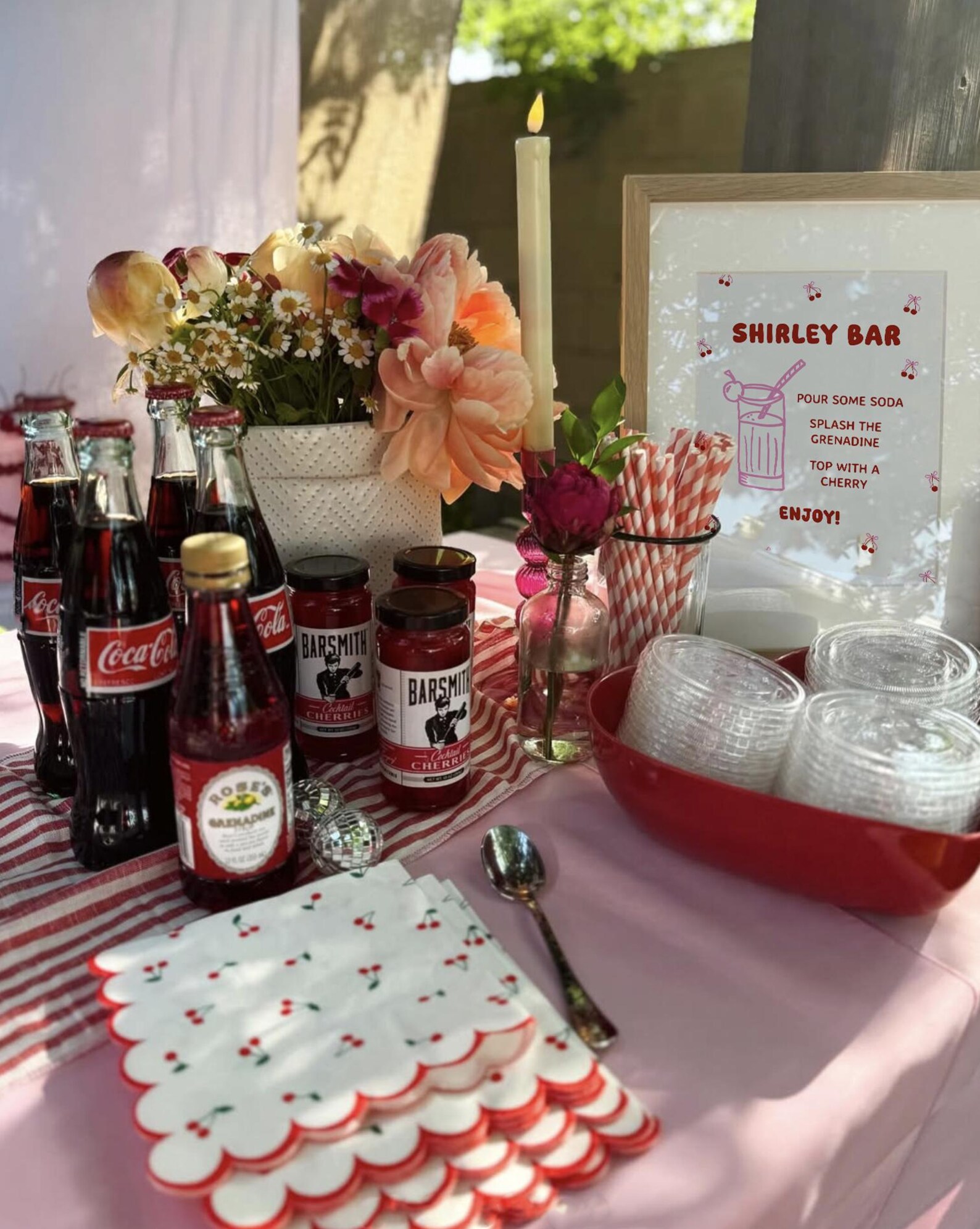 Shirley Temple Bar Sign Template | DIY Editable Cherry Mocktail Sign ...