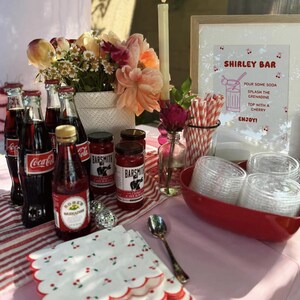 Shirley Temple Bar Sign Template | DIY Editable Cherry Mocktail Sign ...