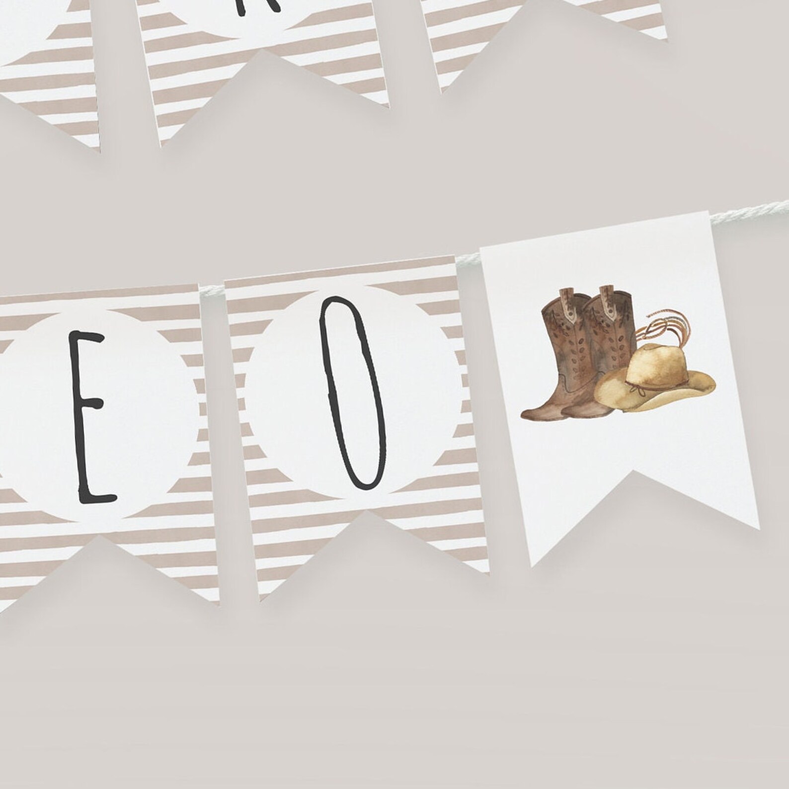 1st Rodeo Birthday Banner Cowboy 1st Birthday Printable - Etsy