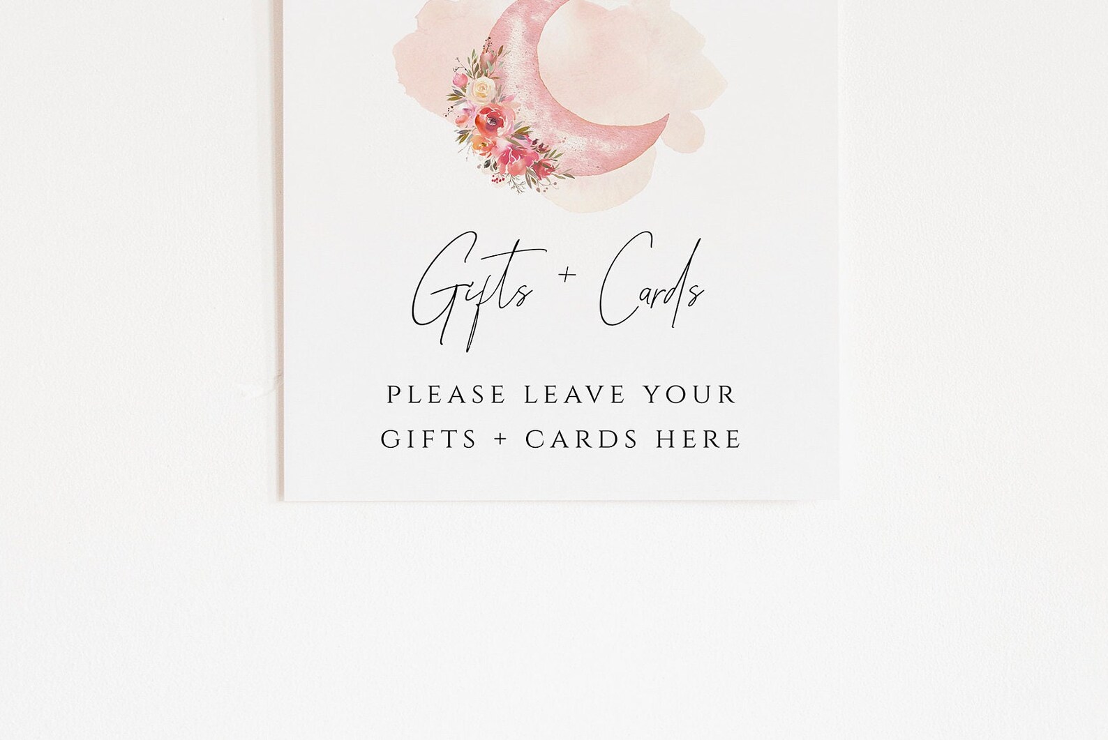 Moon Gifts and Cards Baby Shower Sign Pink Over the Moon - Etsy