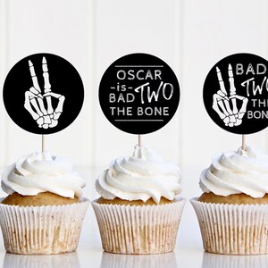 Bad Two the Bone 2nd Birthday Bundle Template | Editable Fall Second ...