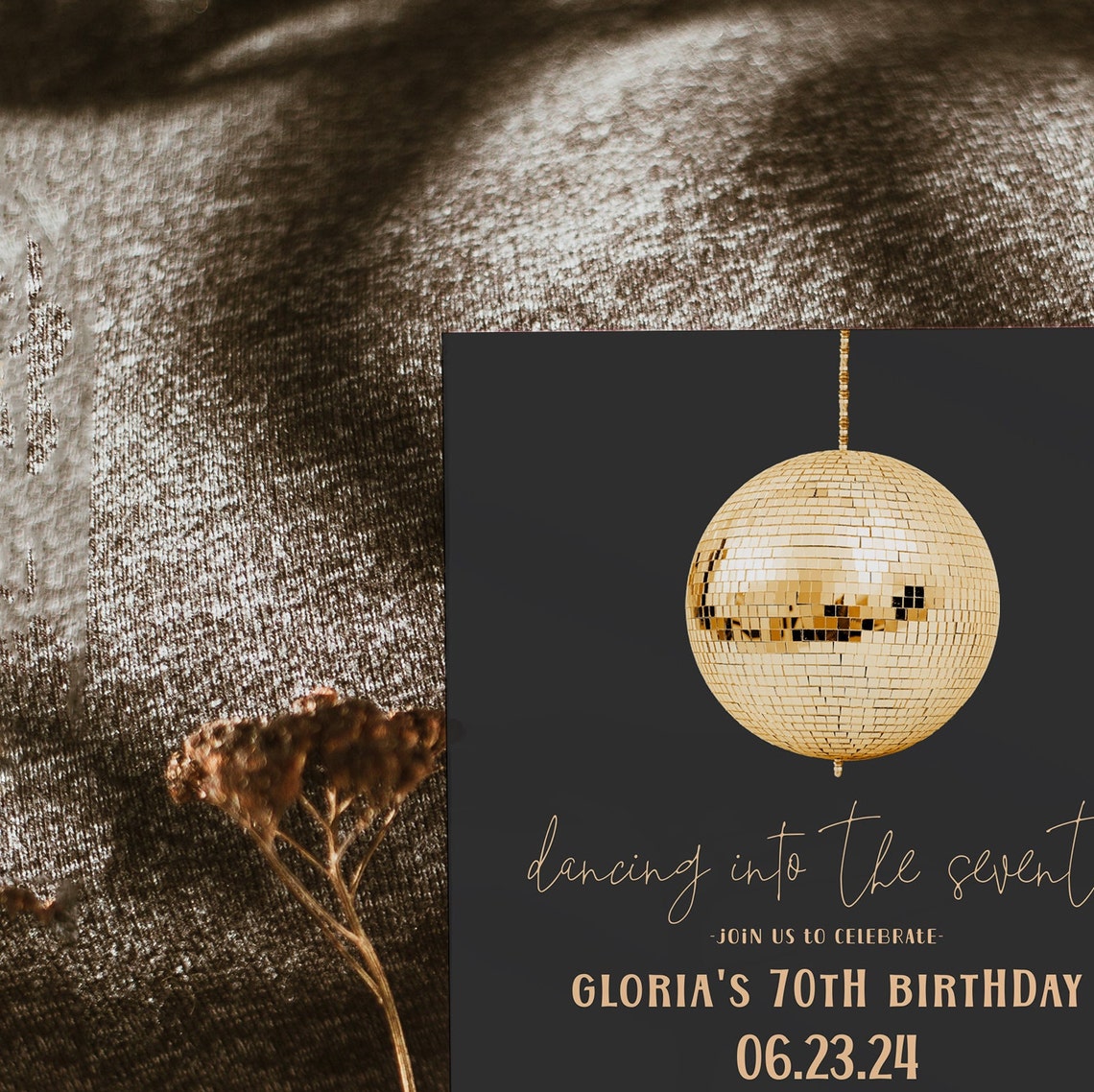 70th Birthday Party Invitation Template Disco Dance 70s | Etsy