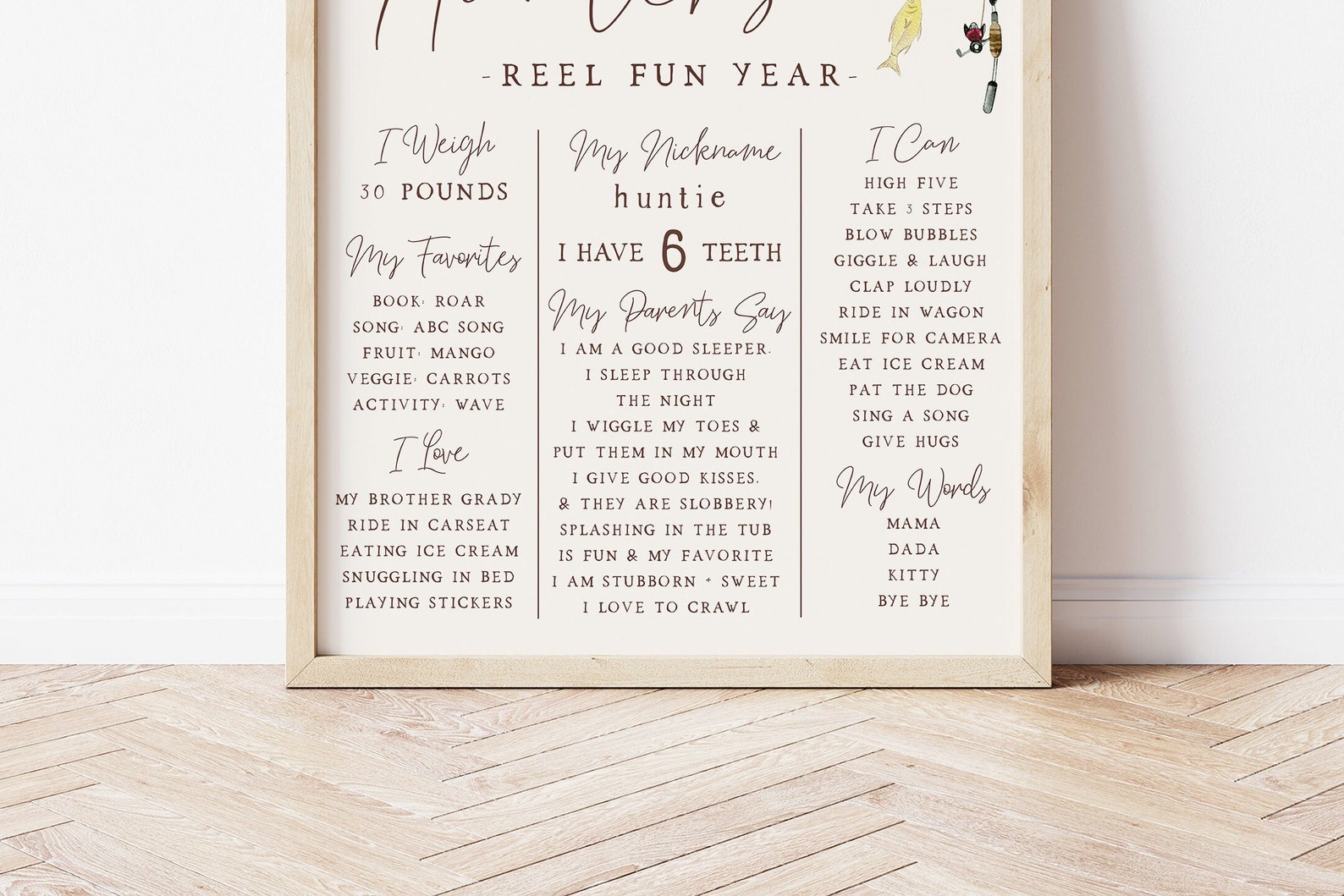 Fishing Milestone Board O-fish-ally One 1st Birthday - Etsy