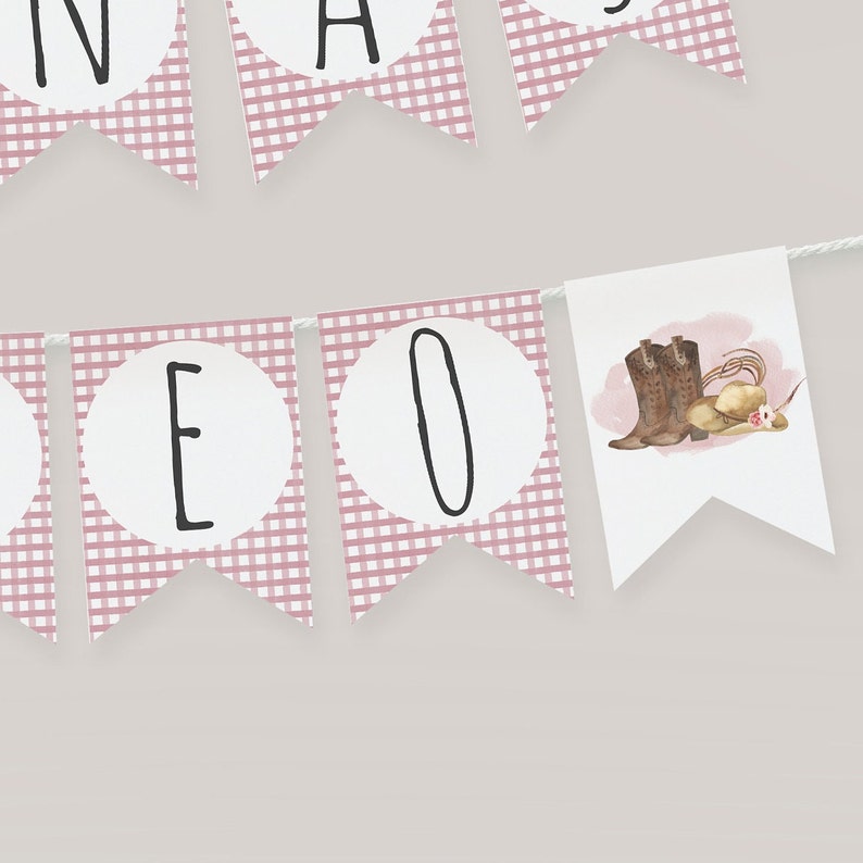 1st Rodeo Birthday Banner Cowgirl 1st Birthday Printable - Etsy