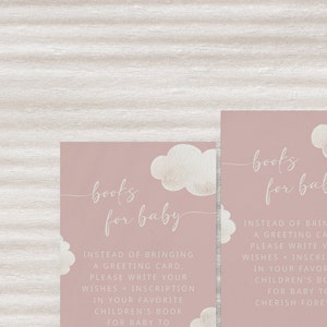 Cloud 9 Books for Baby Insert Template Editable We're on Cloud Nine ...