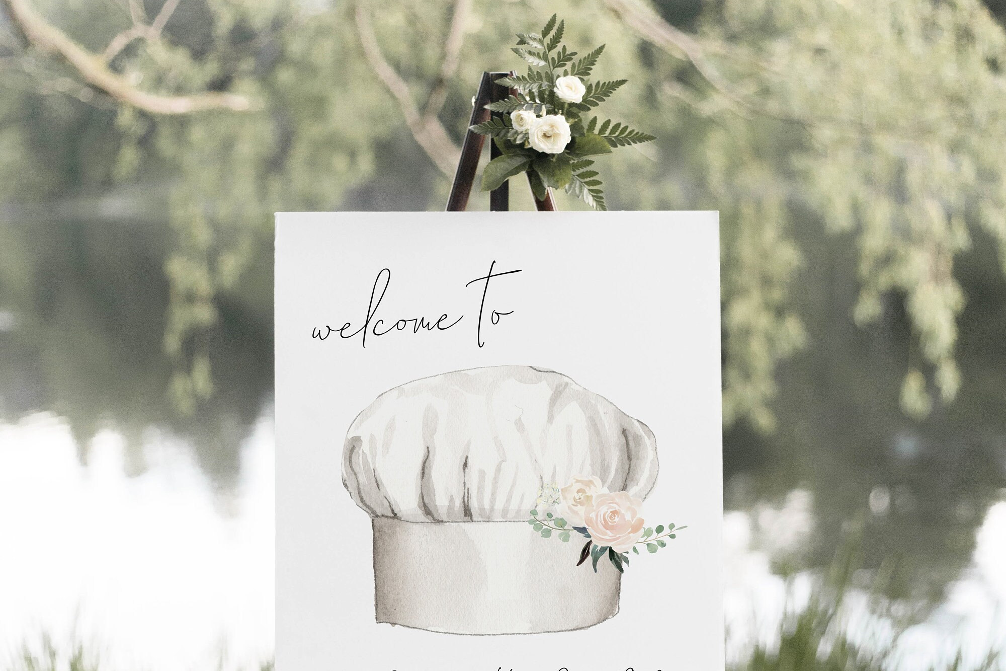Chef Birthday Welcome Sign Template Cooking Party Editable - Etsy