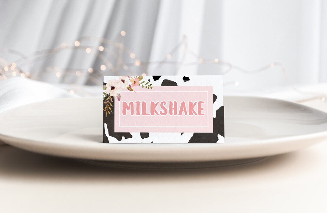Holy Cow Food Tent Template | Editable Holy Cow I'm ONE Girl 1st ...
