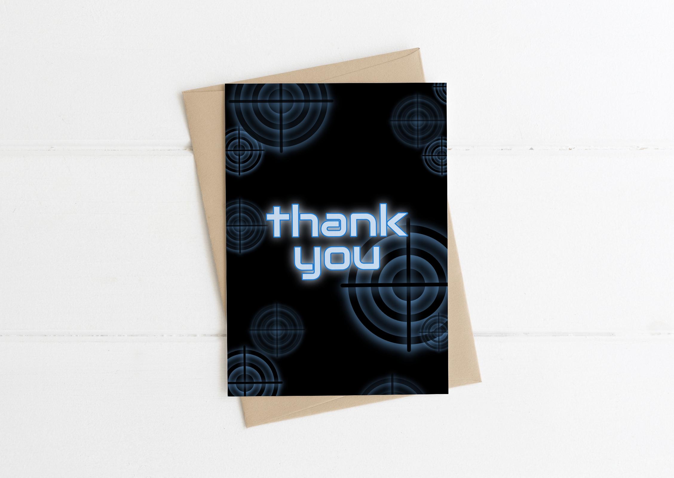 Laser Tag Thank You Card Template | Editable Laser Tag Birthday Party ...