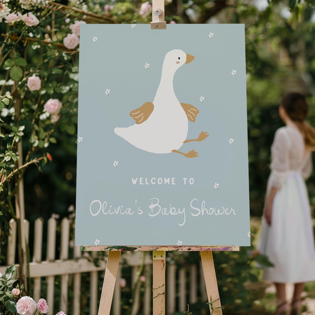 A Silly Goose Welcome Sign Template | Editable Boy A Silly Goose is ...
