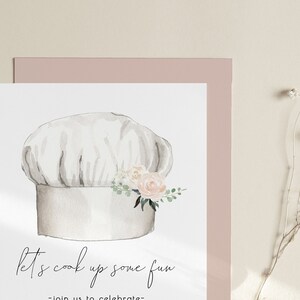 Cooking Birthday Party Invitation | Chef Baking Party Birthday Editable ...