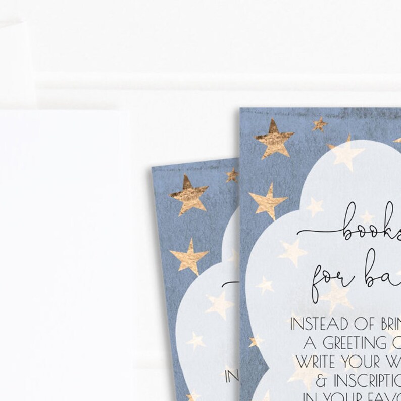 Twinkle Books for Baby Insert Boy Little Star Baby Shower - Etsy