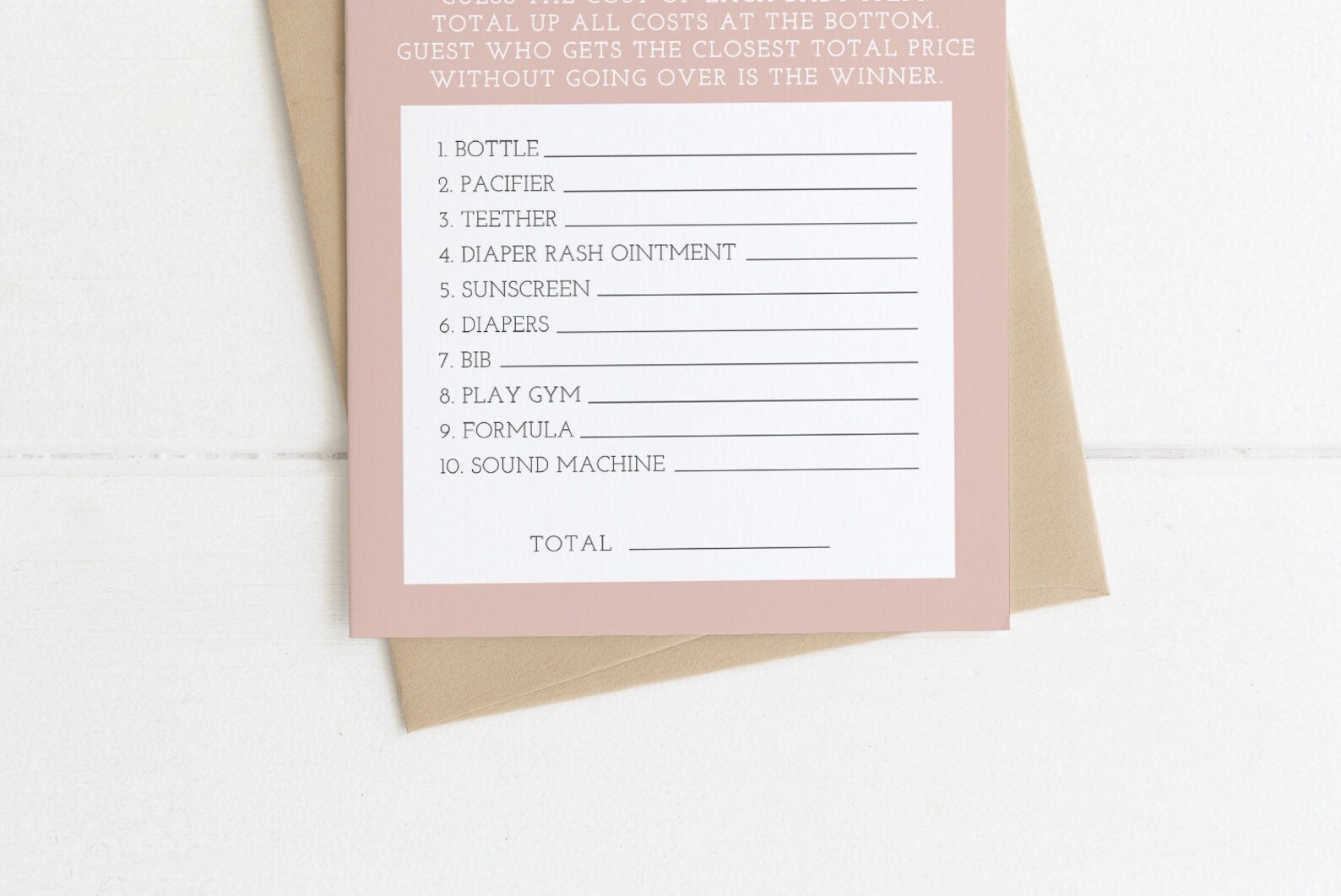 Daisy Price is Right Baby Shower Game Template Pink Daisy - Etsy
