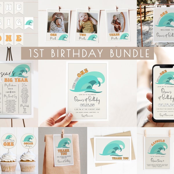 1st Birthday Surf - Etsy
