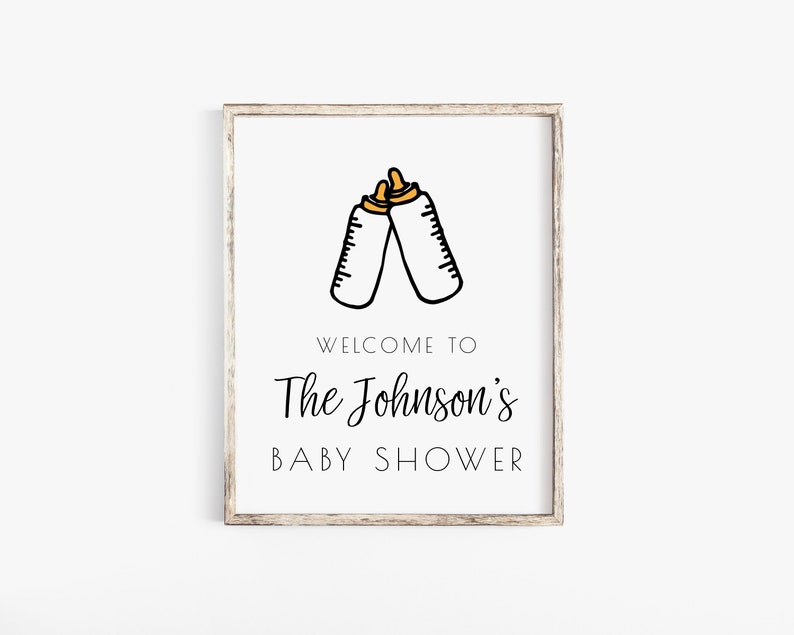 Poppin' Bottles Welcome Sign Couples Baby Shower - Etsy