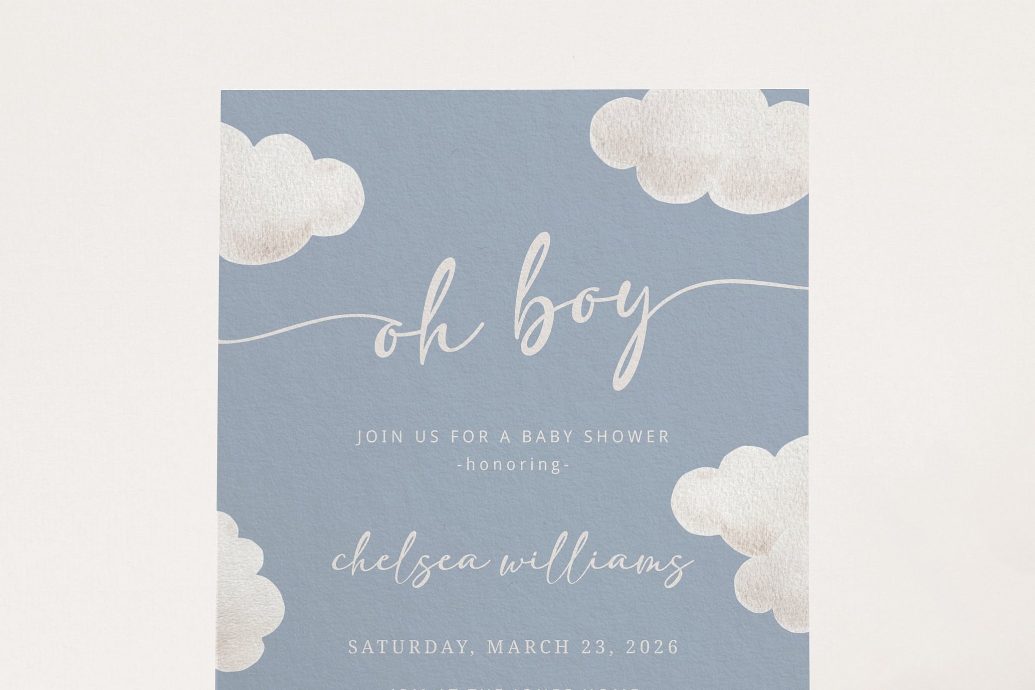 Oh Boy Baby Shower Printables