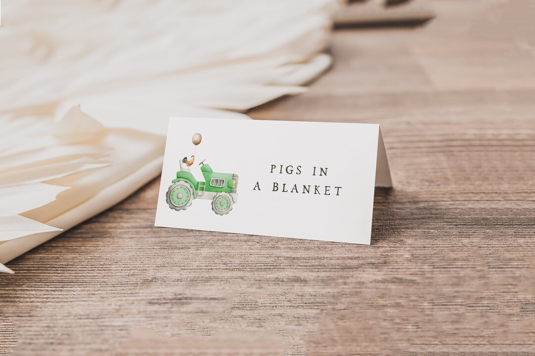 Editable Tractor Food Tent Template | Boy Tractor Birthday Party ...